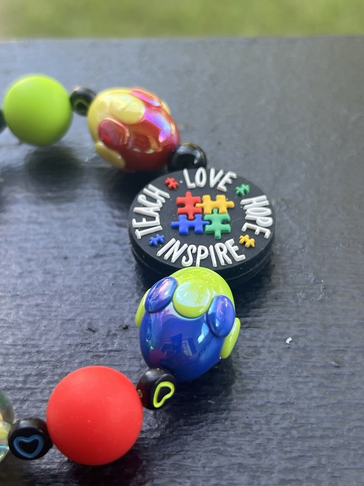 Handmade Autism Inspiration Beaded Bracelet | eBay