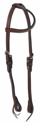 Western Saddle Horse Premium Leather One Ear Headstall Bridle Dark Oil ...