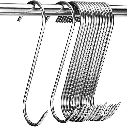 12 Pack 8 Inch Stainless Steel Meat Hanging Hooks for Smoking Grilling ...