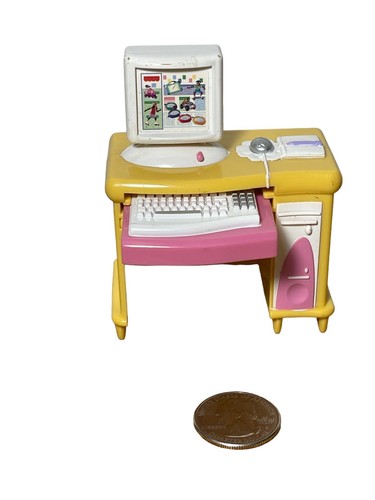 Fisher Price Loving Family Dollhouse Child's Computer Desk | eBay