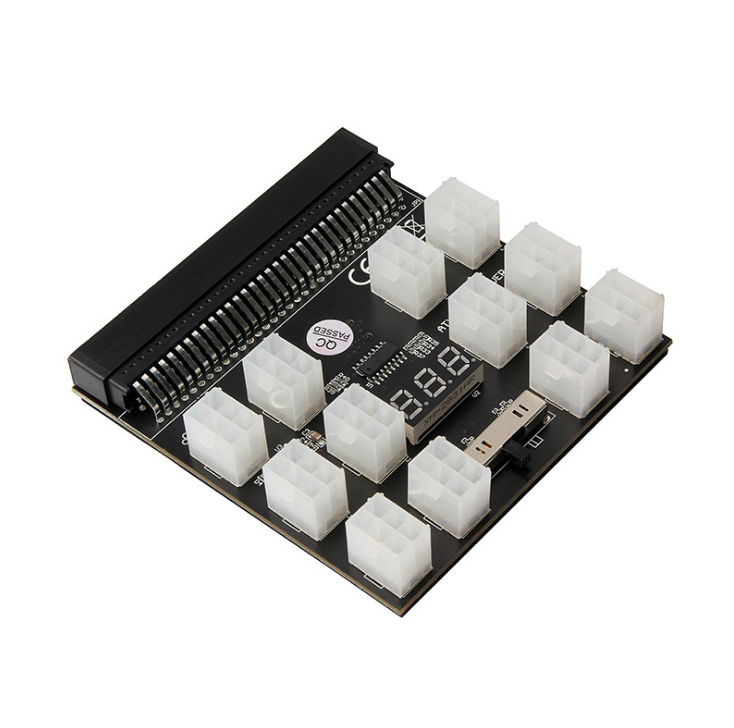 Server power 64pin to 6pin GPU power board 12V 17 port display power ...