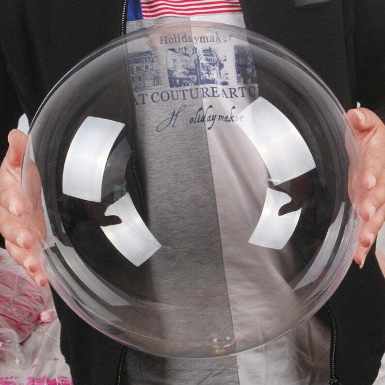 DIY 3D Transparent Clear PVC Balloons Round Circle Ballon Party Helium ...