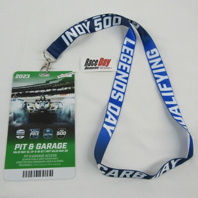 2023 Indianapolis 500 IndyCar GP Pit & Garage Hard Card Pass Credential ...