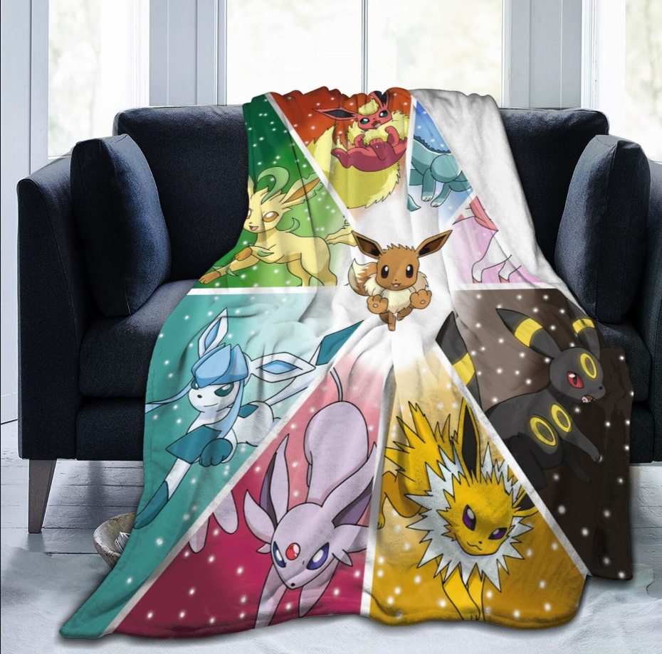 Pokemon Flannel Blanket Soft Warm Plush Fleece Throw Blanket for Kids ...