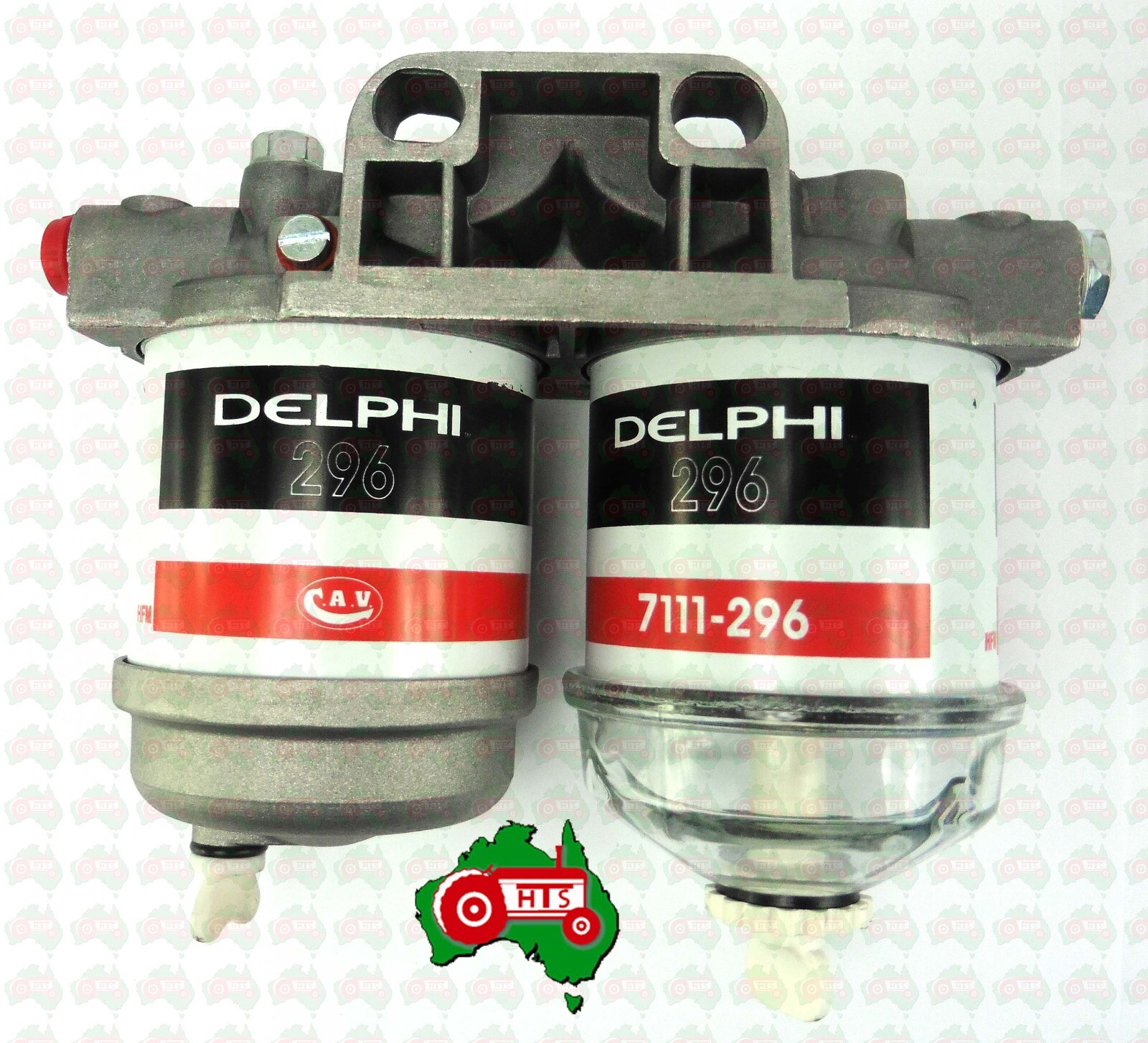 Delphi Dual Filter Housing Glass Aluminium Excavator Tractor 1/2"UNF ...