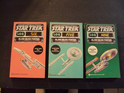3 Star Trek PBs Logs Five,Six,Nine By Alan Dean Foster Del Rey Books ID ...