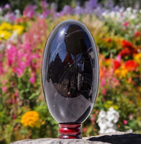 23cm Black Obsidian Metaphysical Chakra Spirit Aura Power Reiki Healing ...