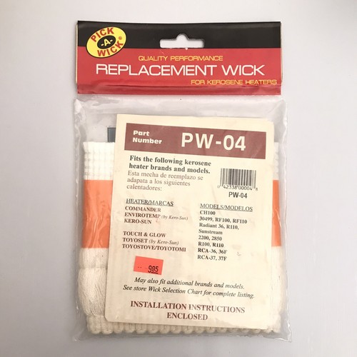 Kerosene Heater Replacement Wick - PICK-A-WICK PW-04 NEW | eBay