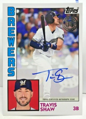 Travis Shaw 2019 Topps Series 1 - 1984 '84 on-card Autograph Auto ...