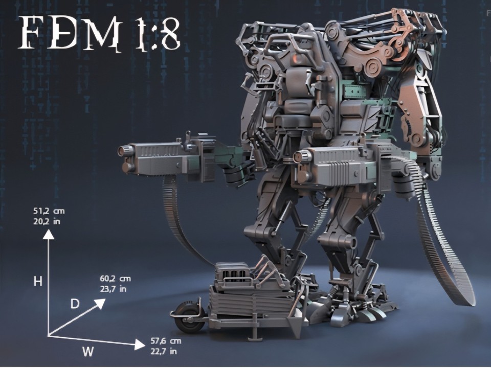 The Matrix Apu Armored Gun Suit Mech 1/8 Scale Custom 3d Model Kit 22 ...