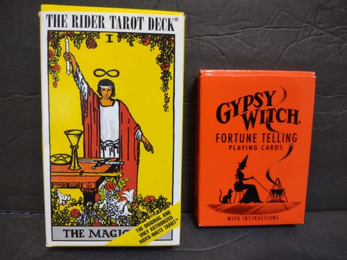 Lot Gypsy Witch Fortune Telling Playing Cards & The Rider-Waite Tarot ...