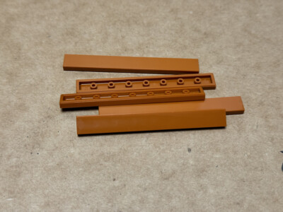 LEGO Parts - Dark Orange Tile 1 x 8 - No 4162 - QTY 5 | eBay