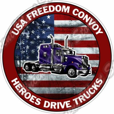 USA Freedom Convoy 2022 Support Truck Driver Heroes Car Vinyl Sticker ...