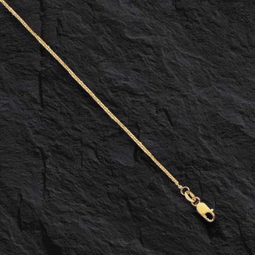 18k Yellow Gold 18" D/C Cable Link Pendant Chain/Necklace 1.1 mm 2 ...
