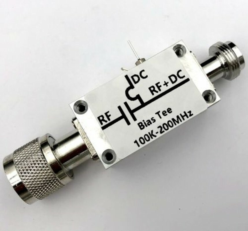 100KHz-200MHz 1A N Head RF Feeder RF Blocker DC Bias Feed Bias Tee ...