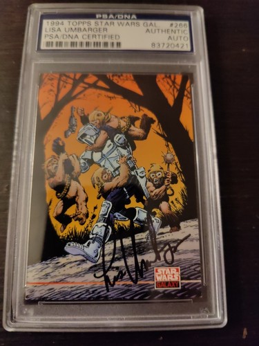 PSA Certified Signed 1994 Topps Star Wars Lisa Umbarger Toadies Ewok ...