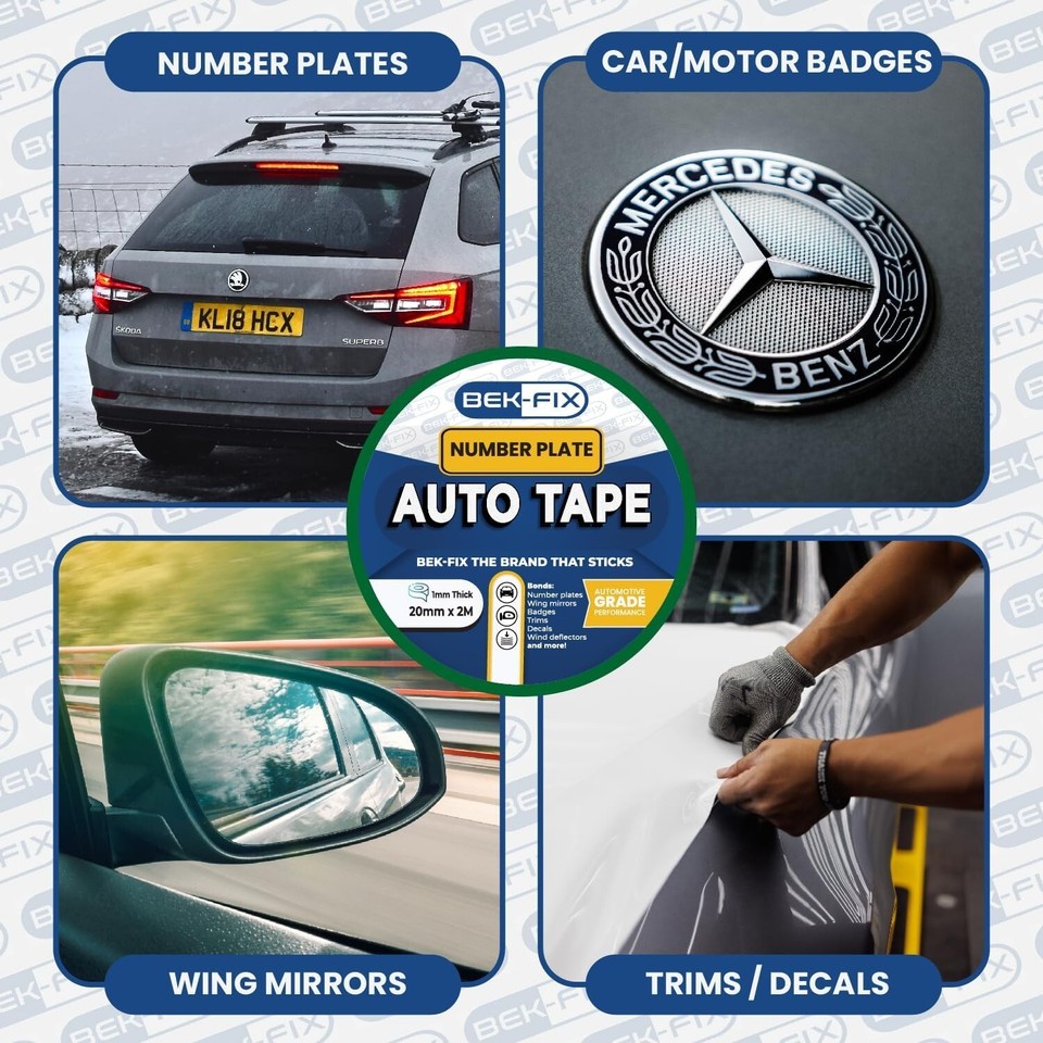 Number Plate Sticky Pads Tape Registration Plate Adhesive Pads Tape ...