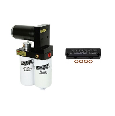 FASS Titanium 100GPH Lift Pump & Fleece Fuel Filter Bypass For 10-18 6. ...