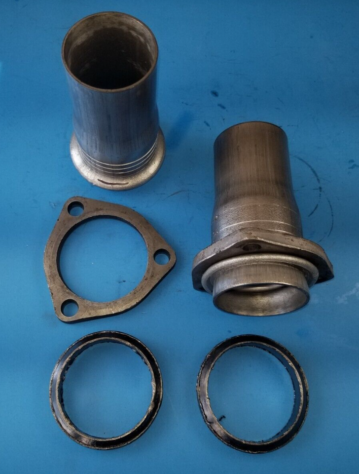 Chevy Small Block V8 2.5"Corvette Rams Horn Manifold with 2.25"Outlet ...