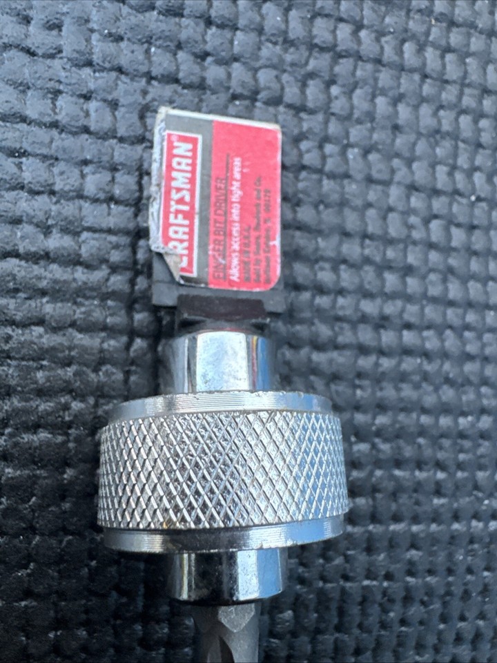 Sears Craftsman USA MADE Nos Thumb Finger Bit Driver 1/4” SILVER 41380 ...