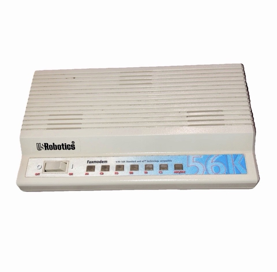 US Robotics USR5686D 0701 56K V.90 External Fax Modem White | eBay