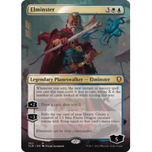 Elminster (borderless) M/NM MTG Commander Legends: Battle For Baldur's ...