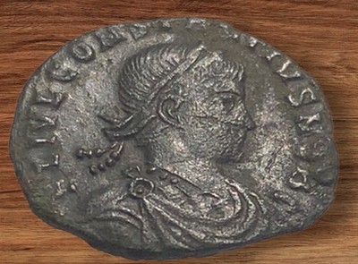 Ancient Roman coin - Emperor Valens & Two Soldiers w/ Two Standards ...