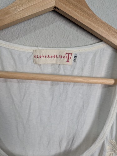 Johnny Was 4 Love and Liberty White Floral Flowy Bohemian Tunic Tank ...