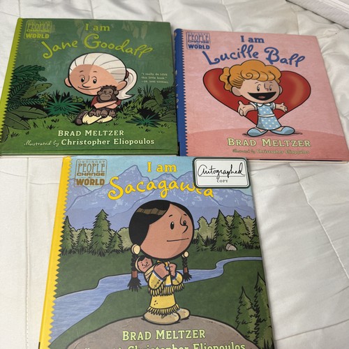 Signed Brad Meltzer Hardcover I Am Sacagawea Jane Goodall Lucille Ball ...