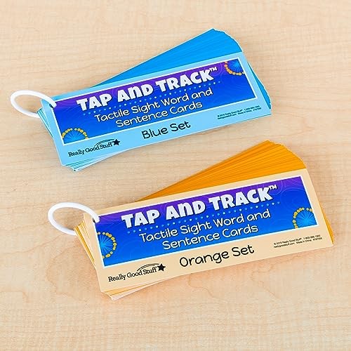Tap and Track Tactile Sight Words and Sentence Cards - 100 Cards, Ages ...