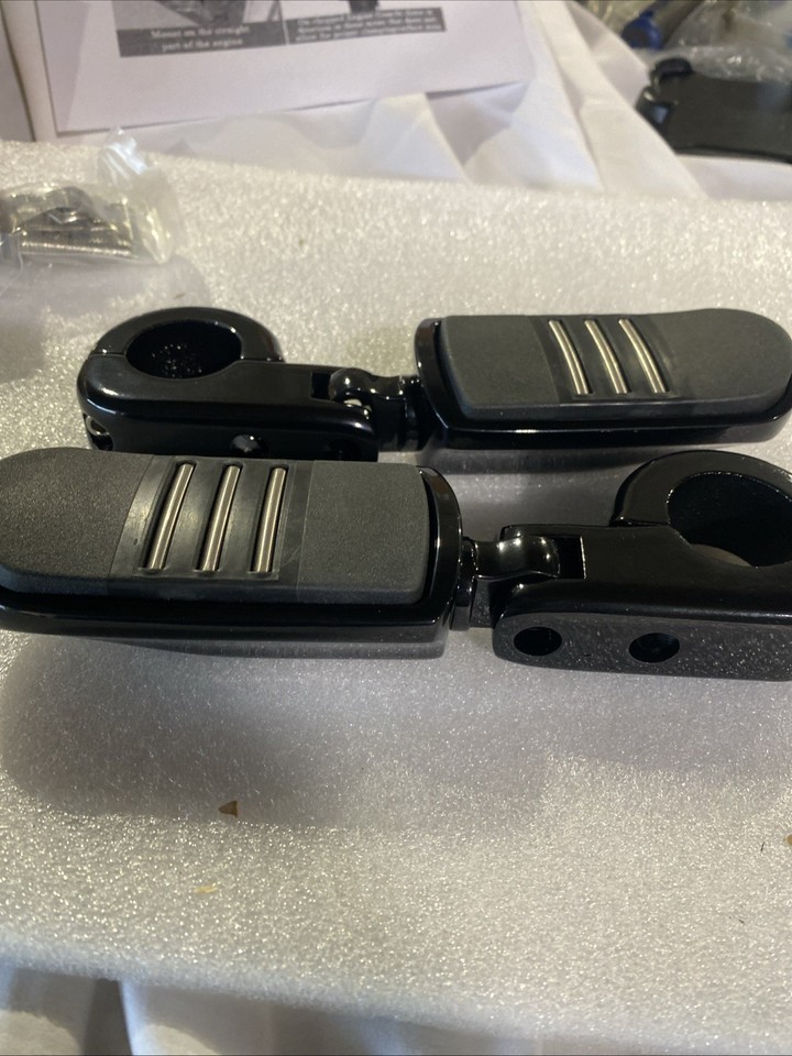 For Footpegs w/Engine Guard, Streamline Style, Black Finish, Clamps ...