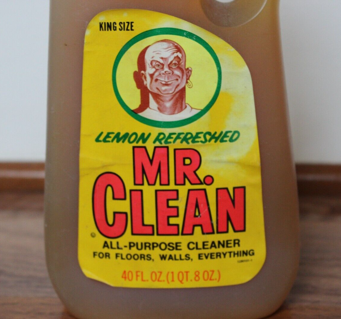 Vintage Mr. Clean Lemon Refreshed All Purpose Cleaner Plastic Container ...