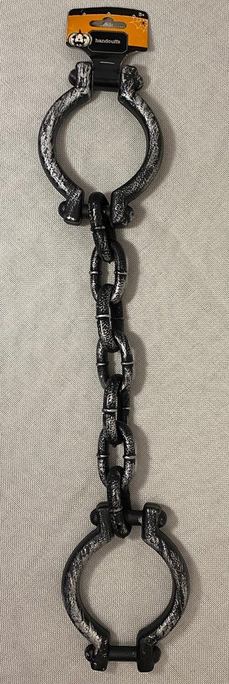 Costume Hand Cuffs Prop Labor Prisoner Toys Halloween Scary Dungeon ...