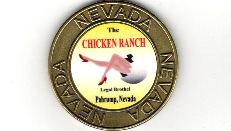 Chicken Ranch Pahrump Nevada legal Cat House Brass coin Just got Laid ...