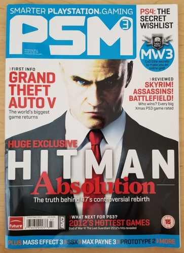 PSM3 #147 (Xmas 2011 UK Playstation magazine) Hitman, Skyrim, GTA 5 ...