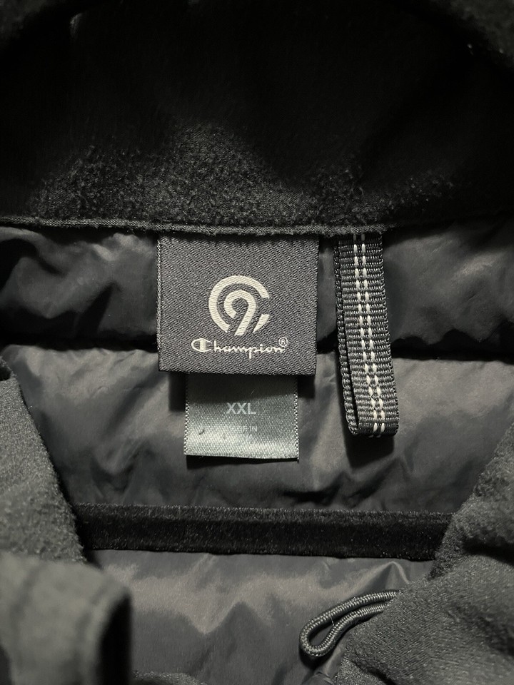 Champion C9 Puffer Jacket Mens 2XL Gray Full Zip Down Feather ...
