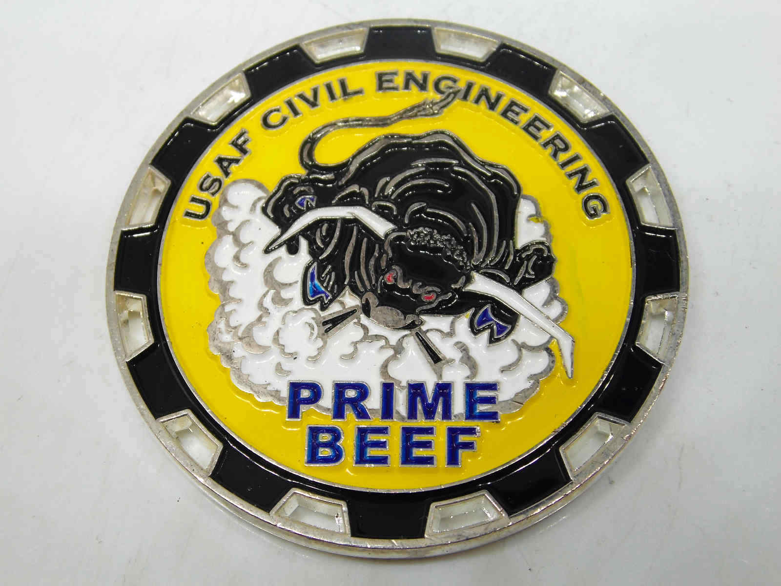 USAF CIVIL ENGINEERING PRIME BEEF 512TH CIVIL ENGINEERS CHALLENGE COIN ...