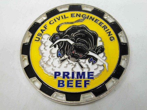 USAF CIVIL ENGINEERING PRIME BEEF 512TH CIVIL ENGINEERS CHALLENGE COIN ...