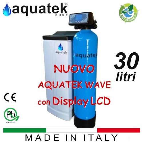 Addolcitore Anticalcare Automatico Aquatek Wave-Lcd 30 Litri Resina ...