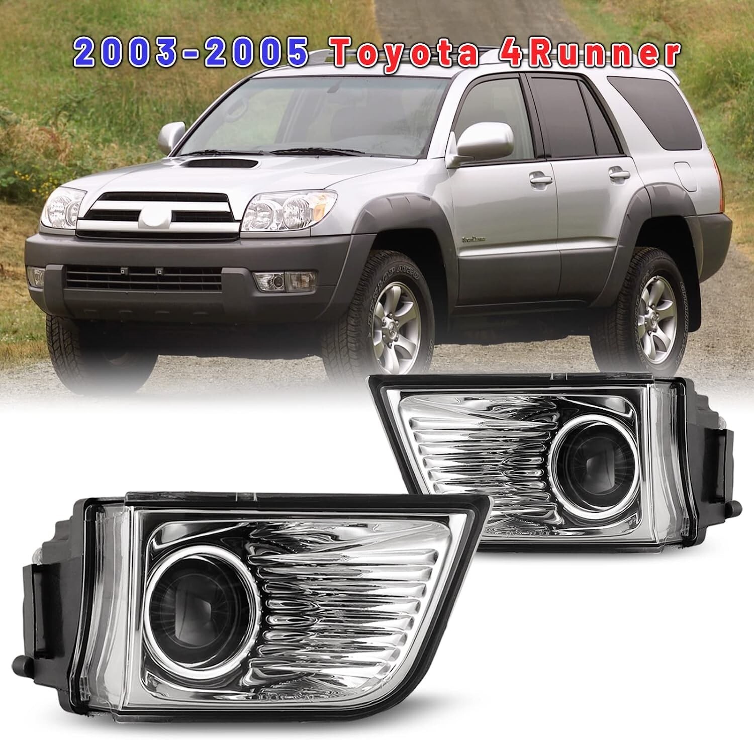 Fog Lights For 2003-2005 Toyota 4Runner Factory Clear Bumper Lamps Left ...