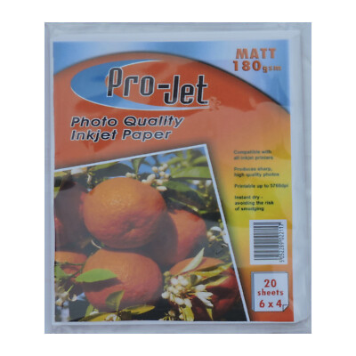 6x4 Projet 180gsm Matte (Matt) Photo Paper (400 Sheets) | eBay