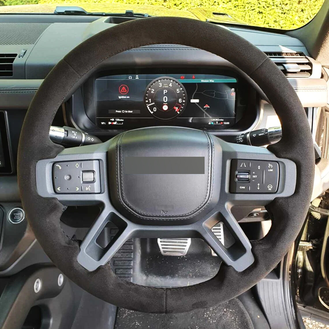 Alcantara Steering Wheel Cover Real Leather Wheel Wrap for LAND ROVER ...
