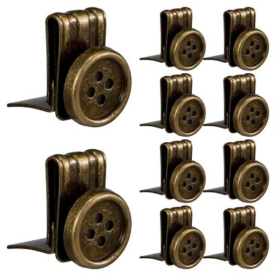 10 Pcs Metal Suspenders Buttons Movable No Sew Button End Brace Clips ...