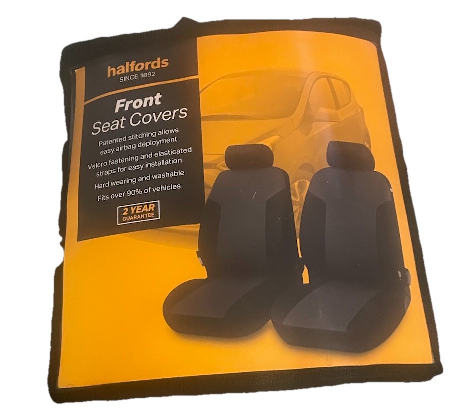 Halfords Portland Seat Cover Front Pair Keep Car Clean Fits Most Cars ...