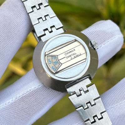 Vintage Omax UFO Manual Wind Digital Jump Hour 17 Jewels Swiss Made ...