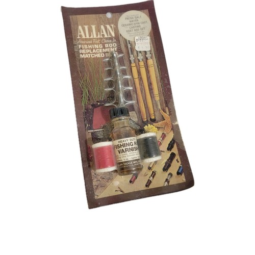 Allan Rod Repair Kit Glass Bottle Rod Varnish Vintage Set NEW Old Stock ...