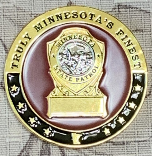 MINNESOTA STATE PATROL HIGHWAY CHALLENGE COIN POLICE TROOPER SHERIFF ...