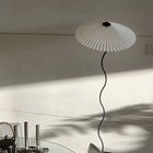 Floor Lamp Iron Wavy line Stands fabric Accordion Pleats Living ...
