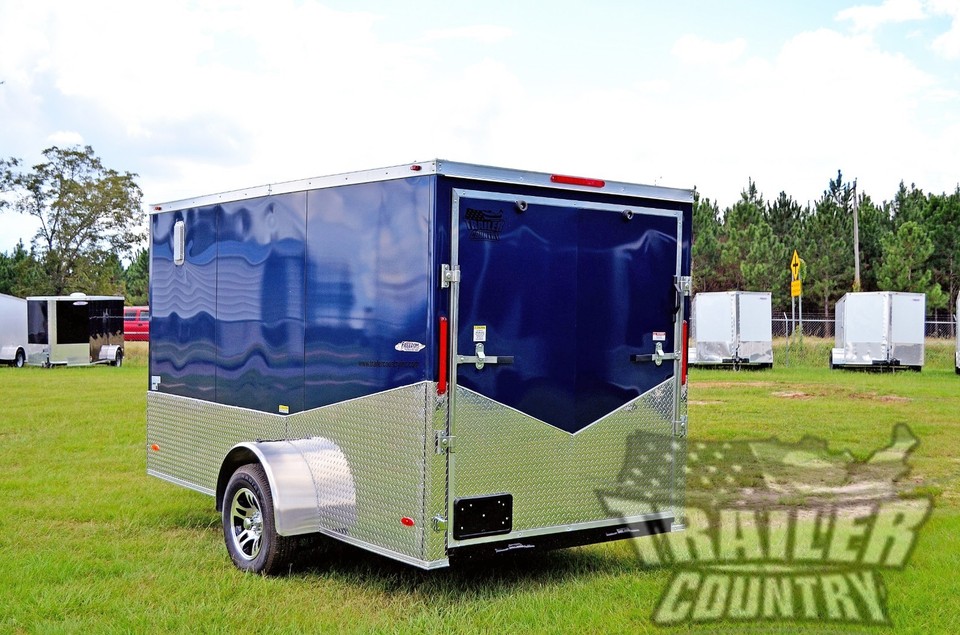 NEW 2025 6 x 12 Custom ATP V- Nose Enclosed Motorcycle Cargo Trailer w ...