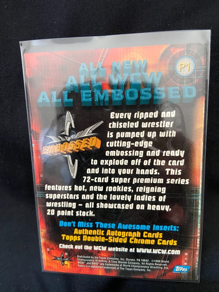 WRESTLING WCW TOPPS EMBOSSED 1999 PROMO CARD BUFF BAGWELL P1 | eBay